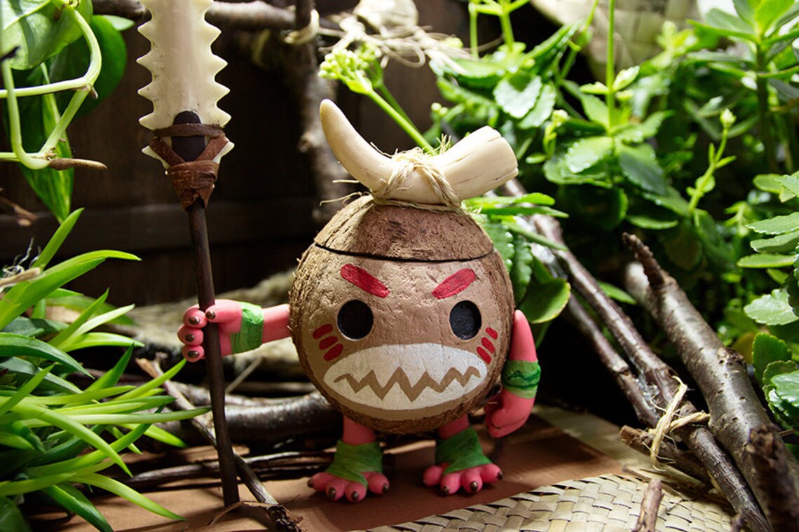 Vaiana Moana Kakamora OOAK RESINA Madera Coco Real por - Etsy España