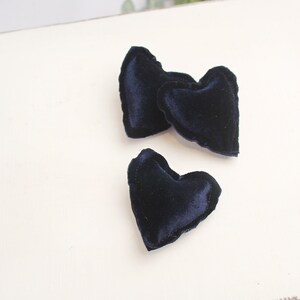 Love for Navy Darling Newborn Velvet Heart Stuffy in Navy - Etsy