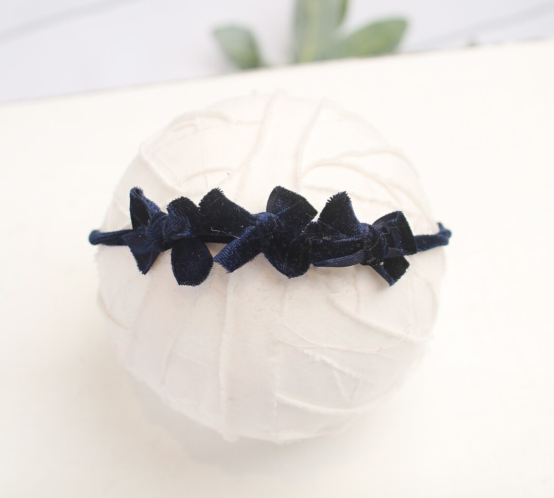 Love for Navy Darling Newborn Velvet Heart Stuffy in Navy - Etsy