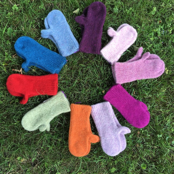 Wool Felted Mittens - Etsy