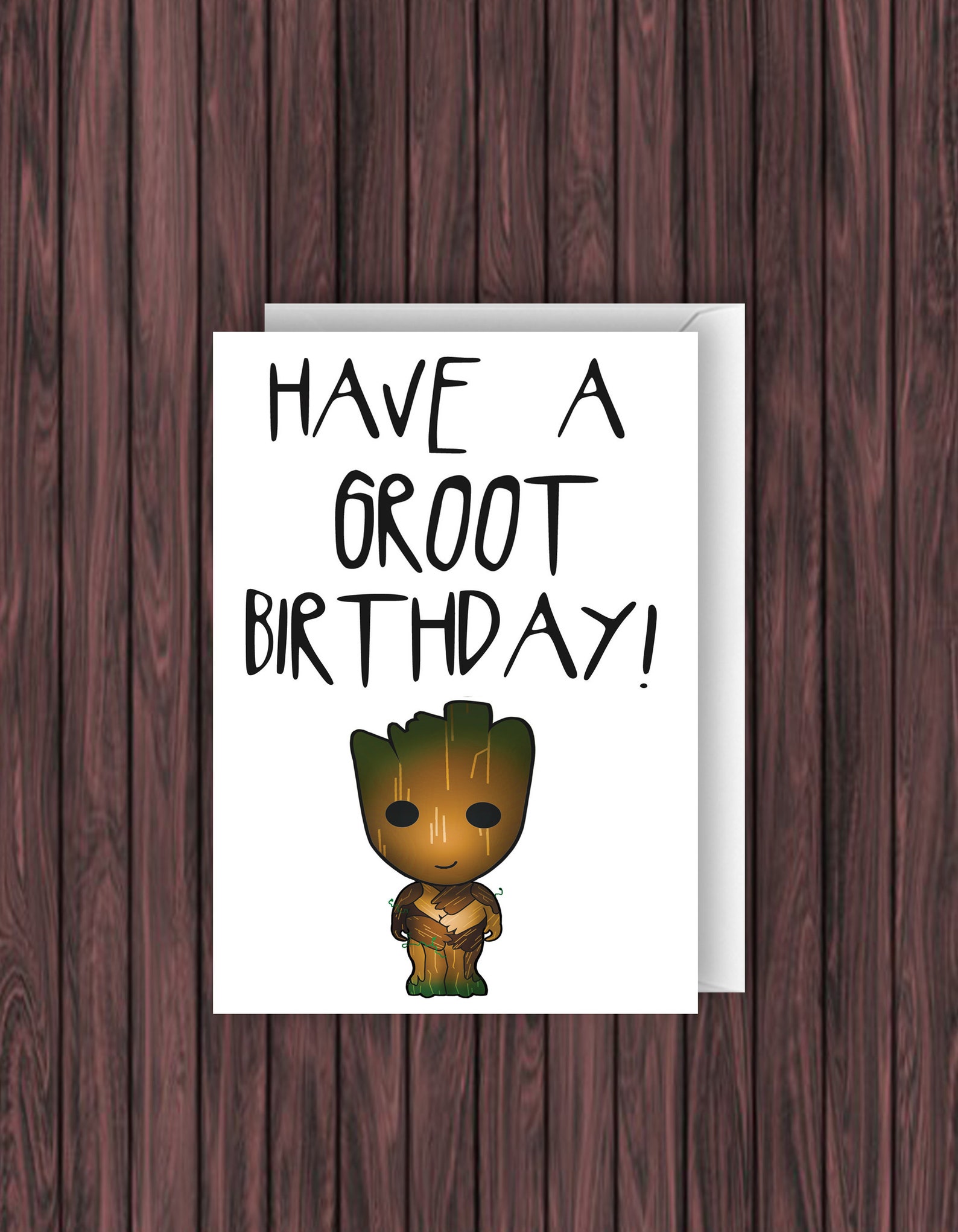 Groot Birthday Card. Guardians of the Galaxy Birthday Card. | Etsy