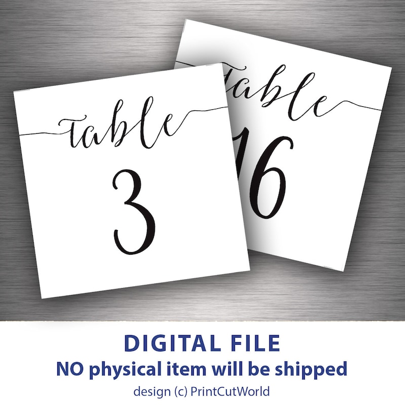 Table Numbers Printable - Etsy