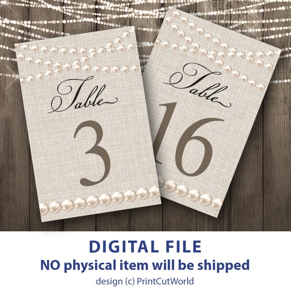 Burlap Table Numbers - Etsy