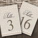 Table Numbers Rustic Printable 4x6 Ivory Pearl Wedding Table Number 1 ...