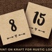 31-60 Kraft Table Numbers Printable 4x4 Heart and Arrow Small | Etsy