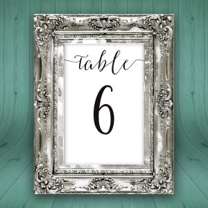 Table Numbers Printable 4x6 Navy Blue Wedding Table Number 1-30 Instant ...