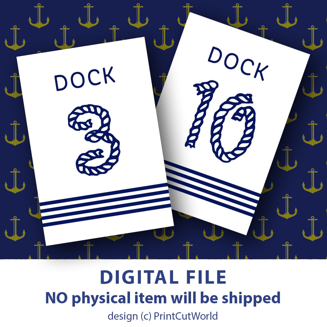 Table Numbers Printable Nautical Wedding Nautical Table Numbers Dock ...