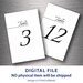Table Numbers 4x6 Table Numbers Printable Wedding Table Numbers 1-30 ...