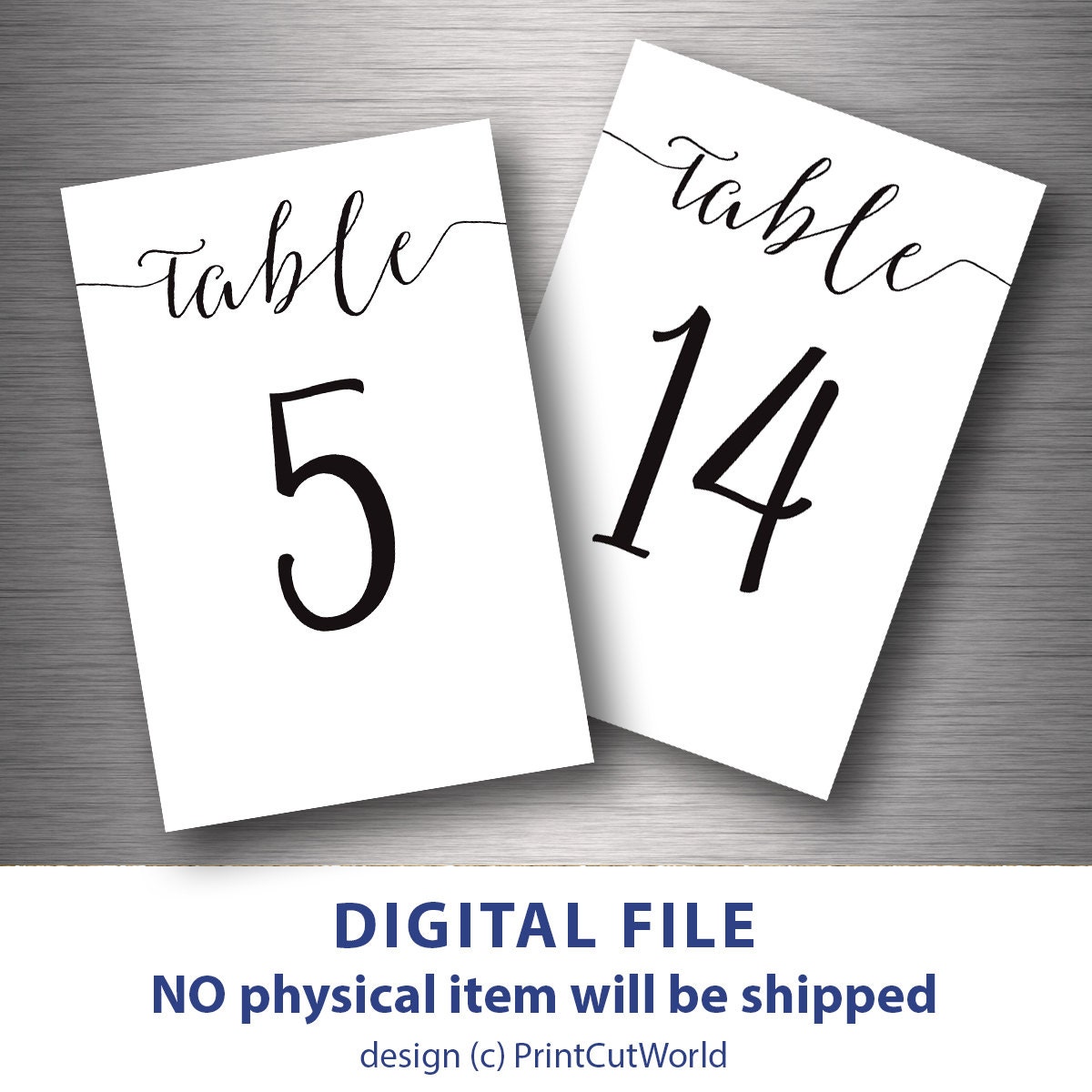 Printable Table Numbers 1 30