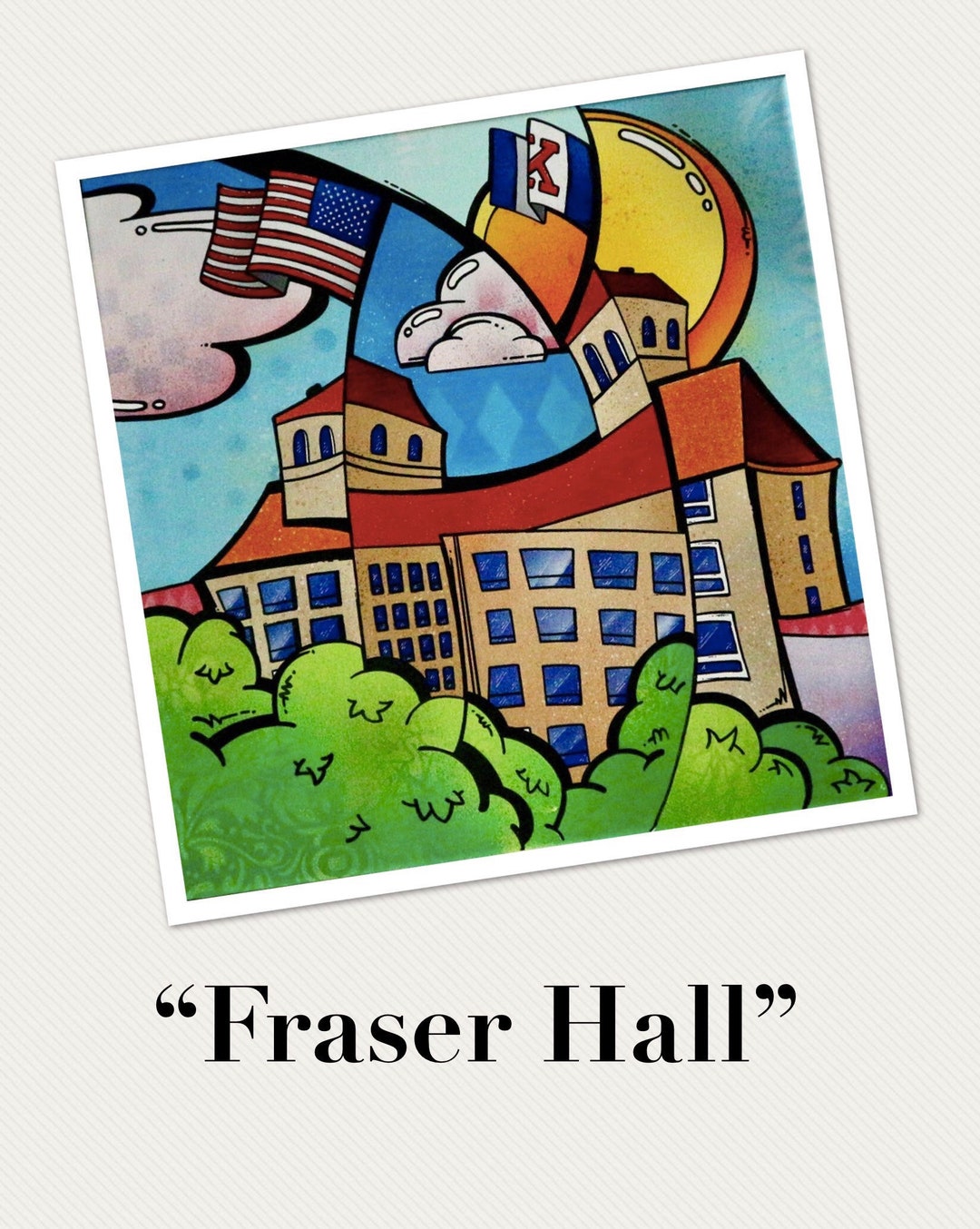 Kansas University Fraser Hall Print (giclée) - Etsy