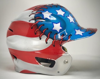 Baseball Softball Custom Painted Unique Helmets - Etsy