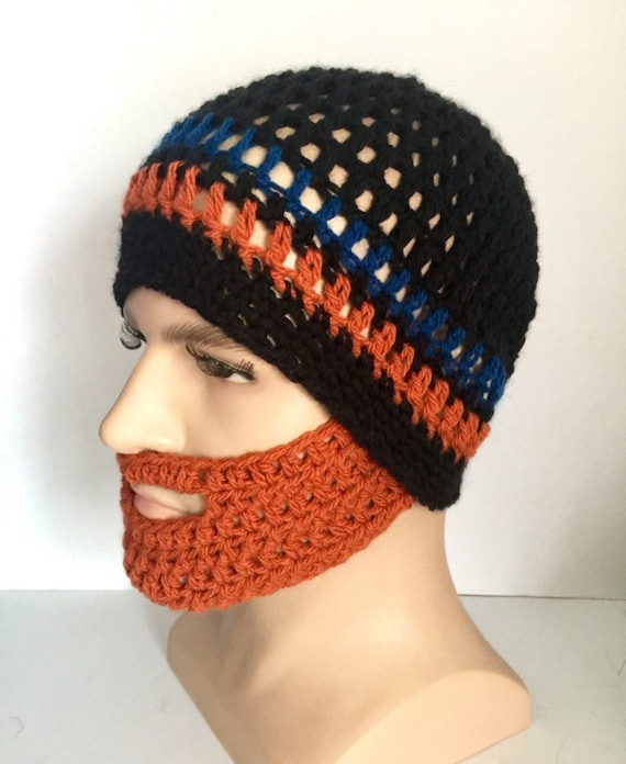 Orange Ginger Beard Hat Designer Mans Mens Unisex Hand Crochet Knit Classic Beanie Hat Irish Boyfriend Guy Gift Face Warmer Winter Ski Mask Etsy