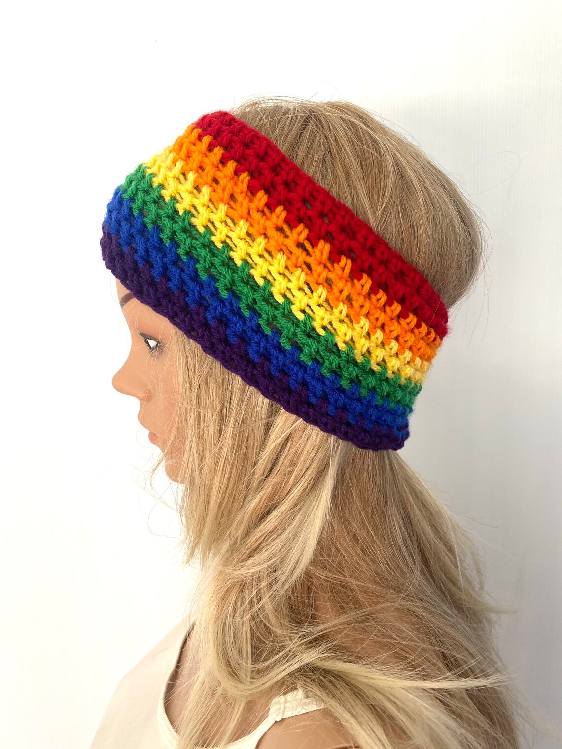 Gay Pride Headband Flag Hat Crochet Hats Lgbt Lgbtq Teens - Etsy
