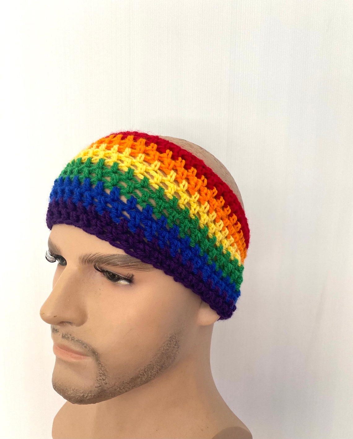 Gay Pride Headband Flag Hat Crochet Hats Lgbt Lgbtq Teens - Etsy