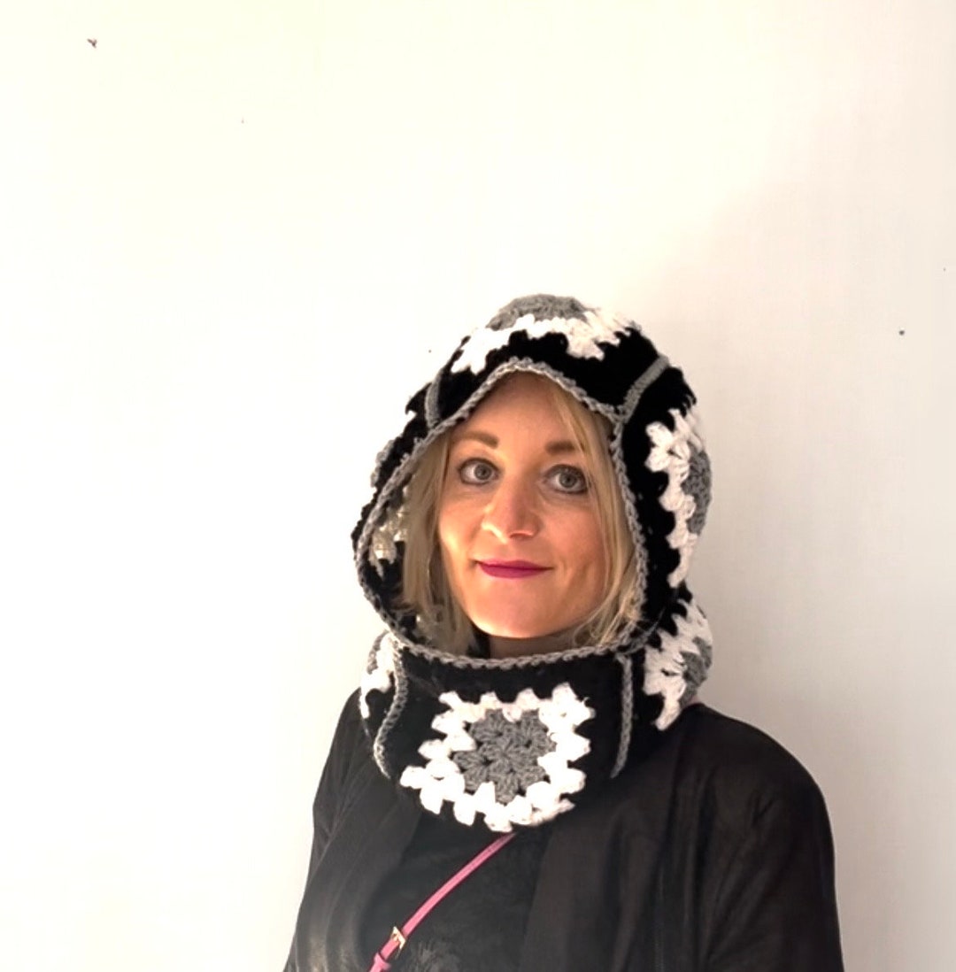 Crochet Balaclava , Granny Square Balaclava , Designer Snood , Crochet ...