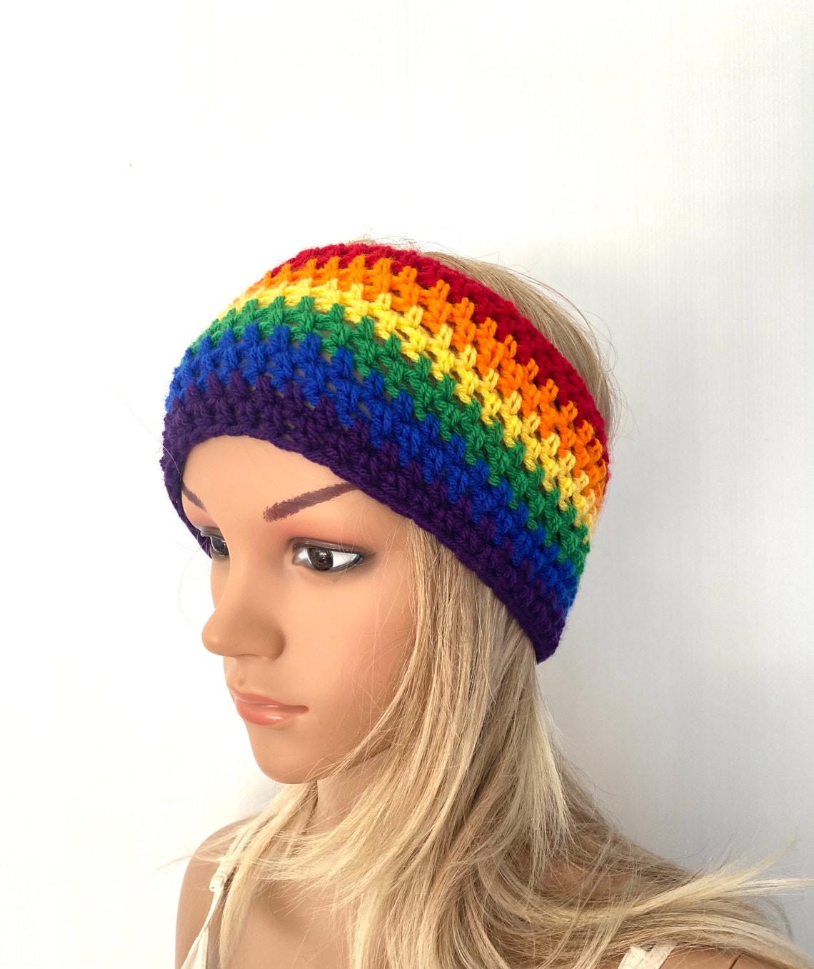 Gay Pride Headband Flag Hat Crochet Hats Lgbt Lgbtq Teens - Etsy