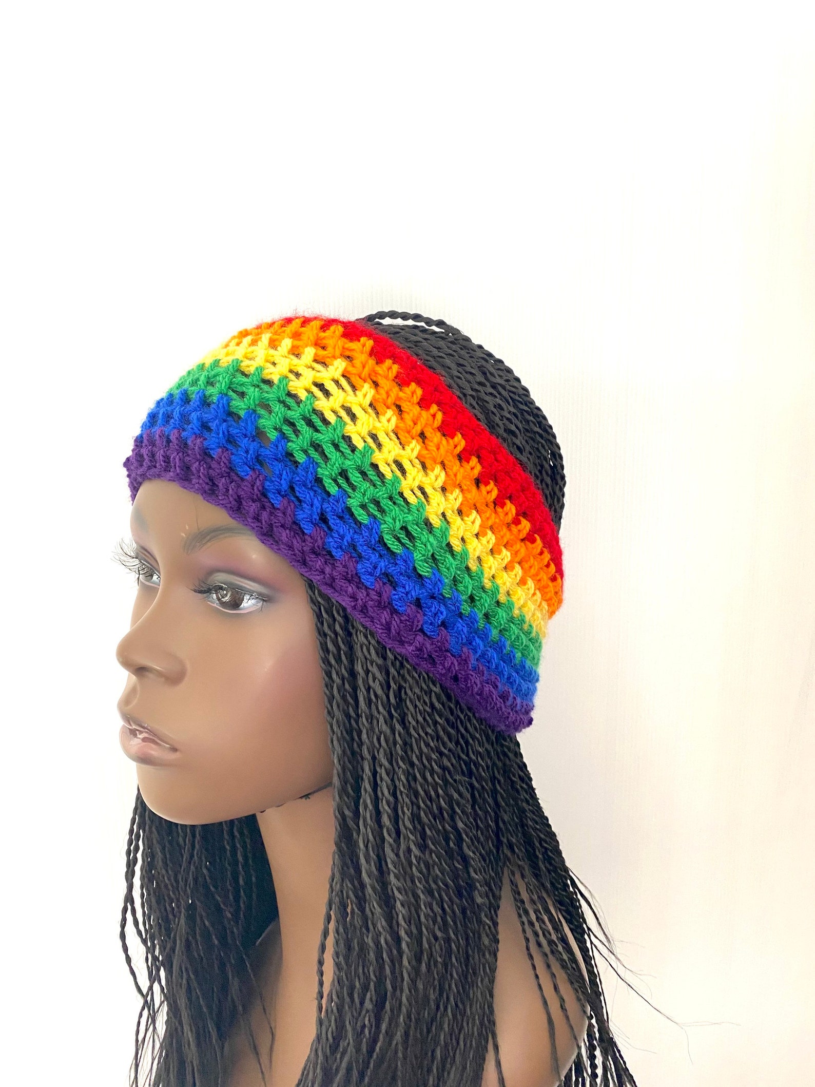 Gay Pride headband flag hat crochet hats lgbt lgbtq teens | Etsy