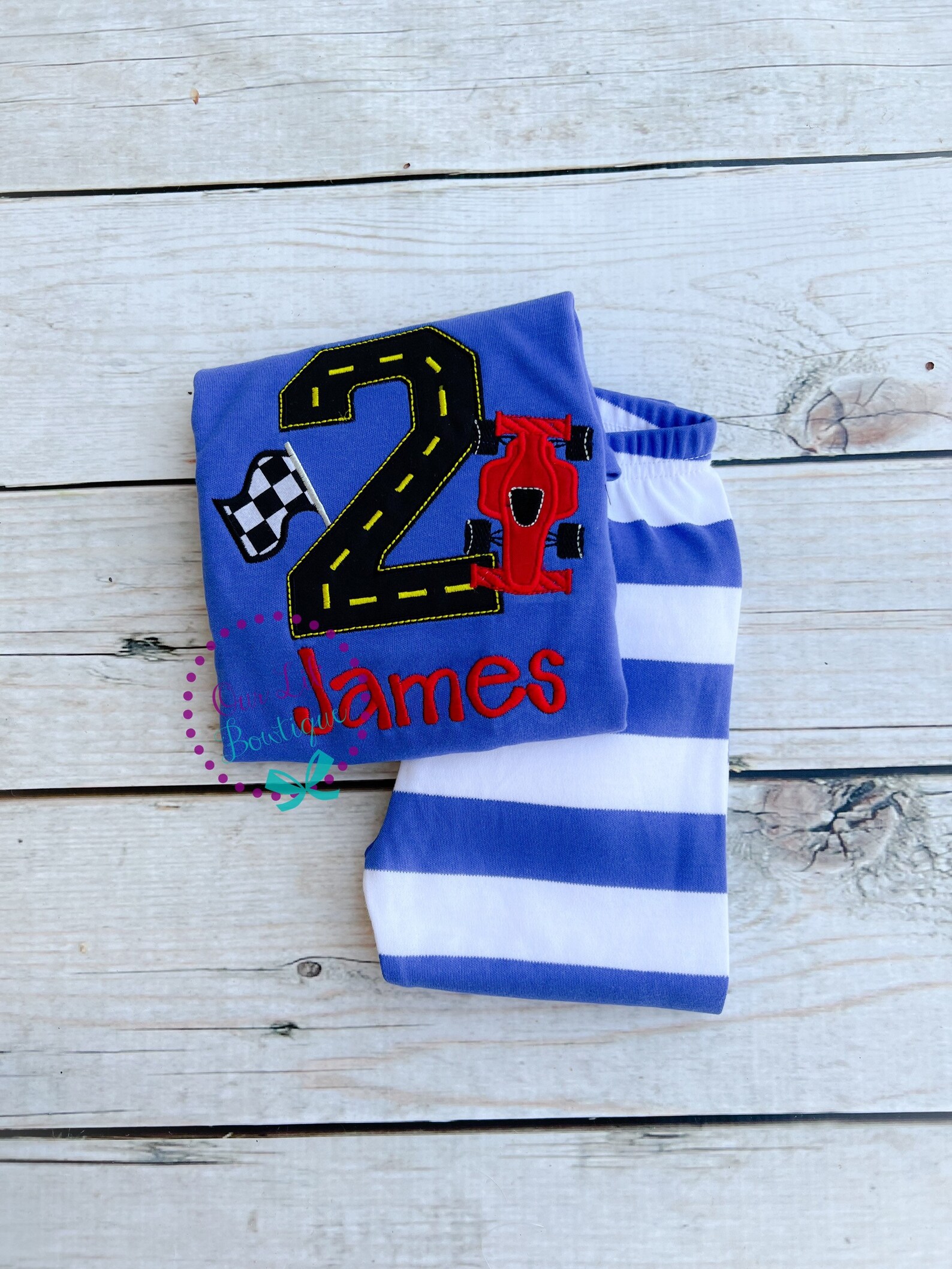 Race Car Pajamas - Car Pjs - Race Car Birthday - Personalized Birthday ...