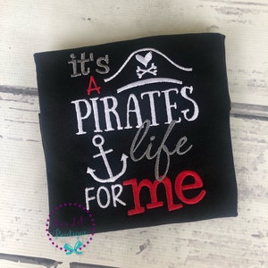It's A Pirates Life for Me - Pirate Shirt - Pirate - Boy Pirate ...