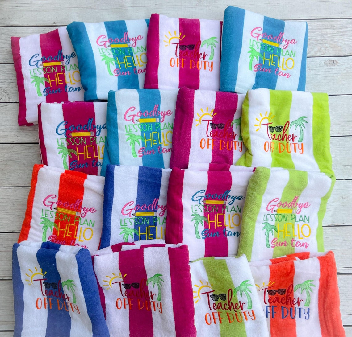 Teacher Towel Teacher Gift Beach Towels Towels - Etsy