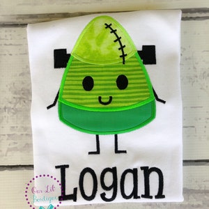 Candy Corn Frankenstein Halloween Shirt Boy Halloween Shirt - Etsy