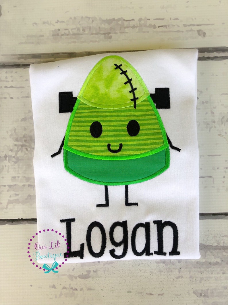 Candy Corn Frankenstein Halloween Shirt Boy Halloween Shirt | Etsy