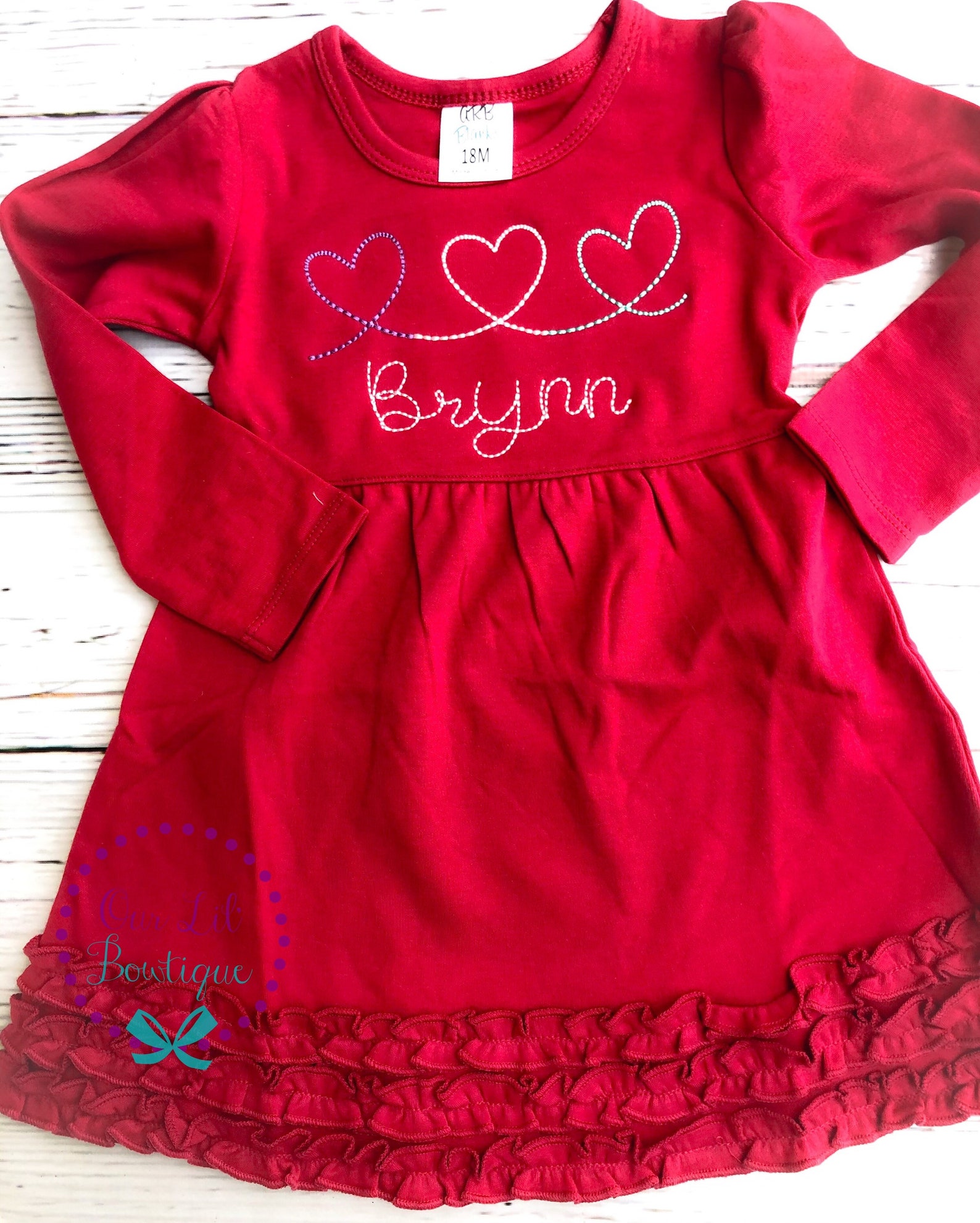 Personalized Valentine Dress Girls Valentine Dress Heart - Etsy