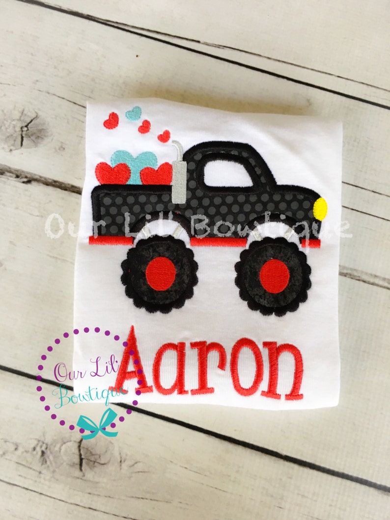 Valentine Monster Truck Boy's Monster Truck - Etsy