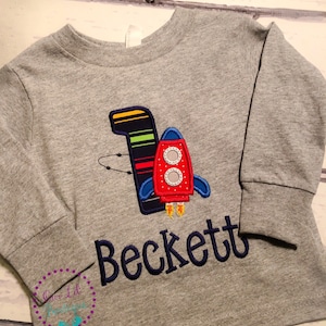 Rocket Ship Shirt - Astronaut Birthday Shirt - Space Birthday Shirt ...