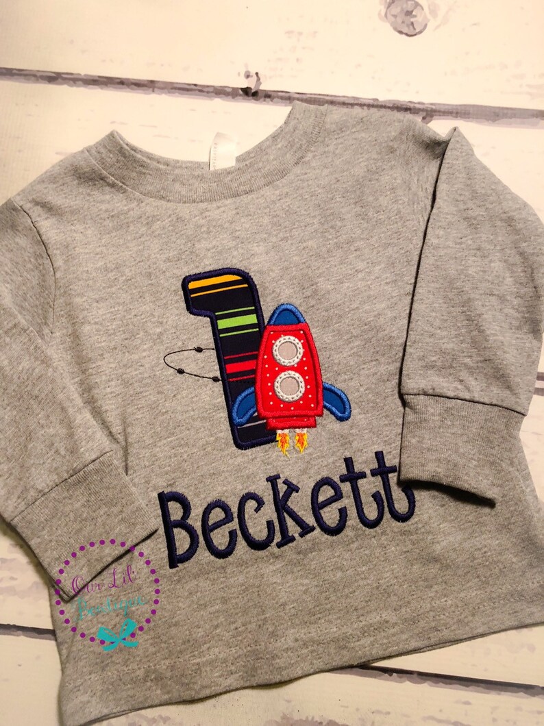 Rocket Ship Shirt Astronaut Birthday Shirt Space Birthday | Etsy