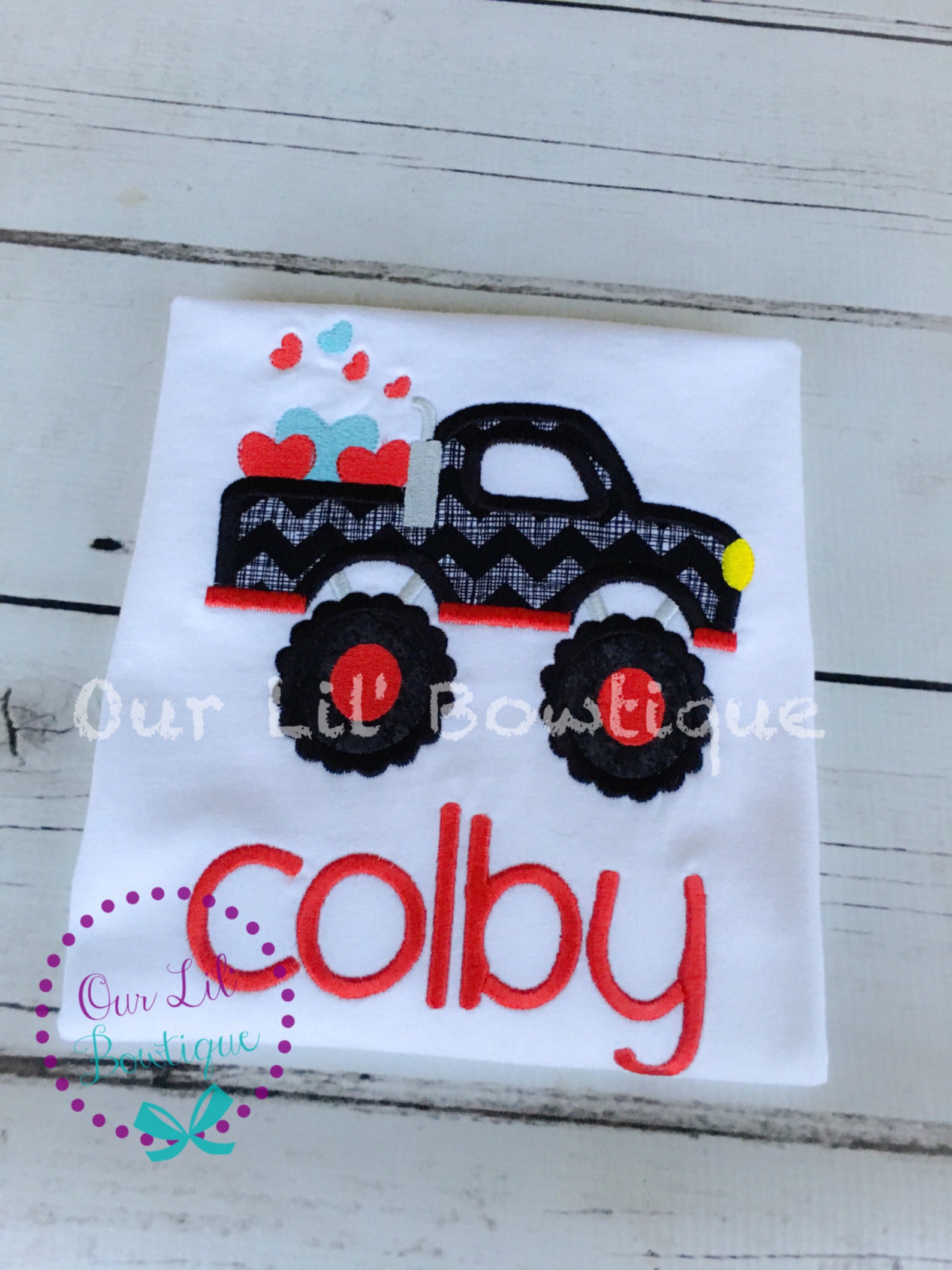 Valentine Monster Truck Boy's Monster Truck - Etsy