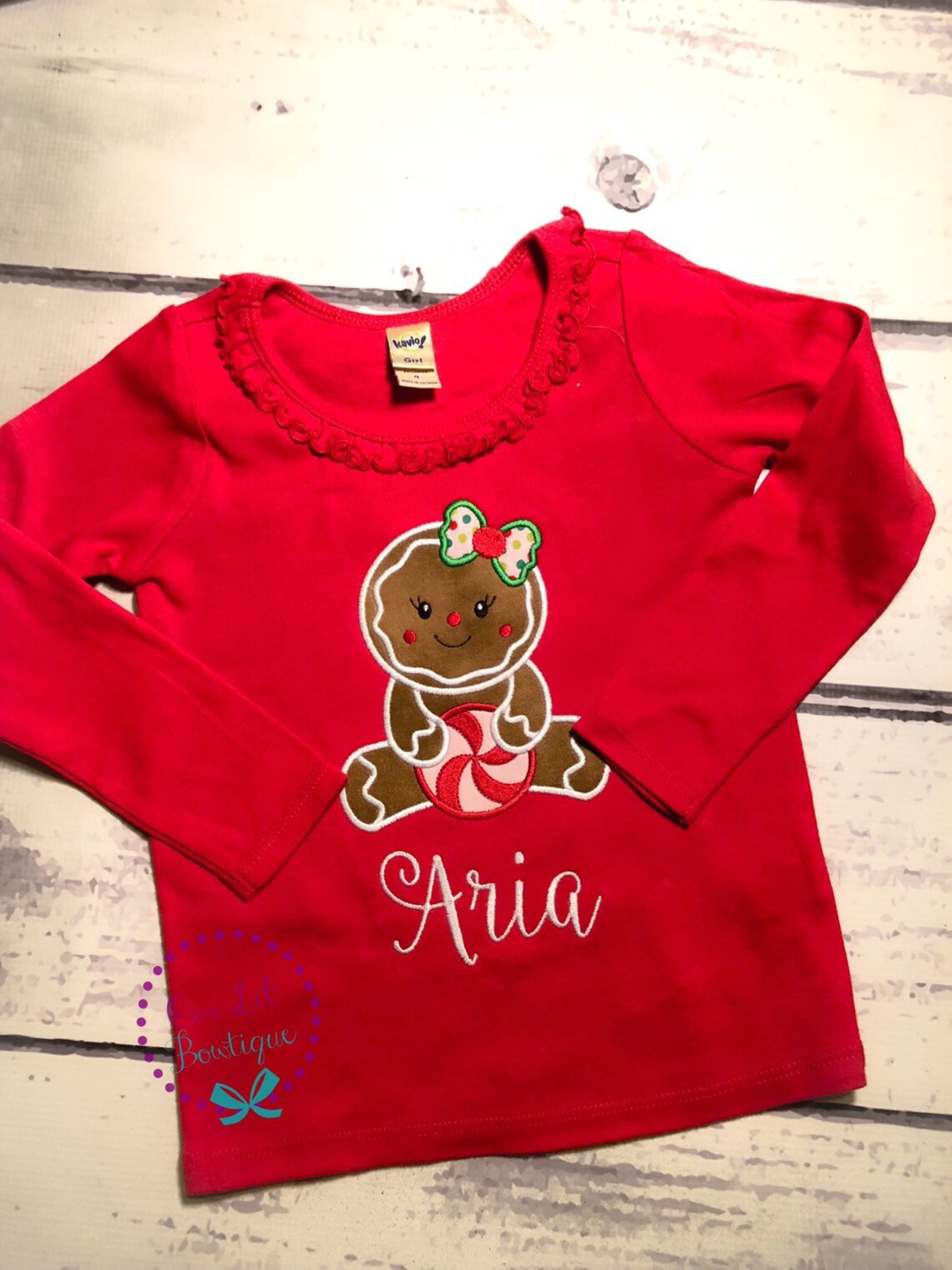 Gingerbread Christmas Shirt - Girls Christmas Dress - Gingerbread Shirt ...