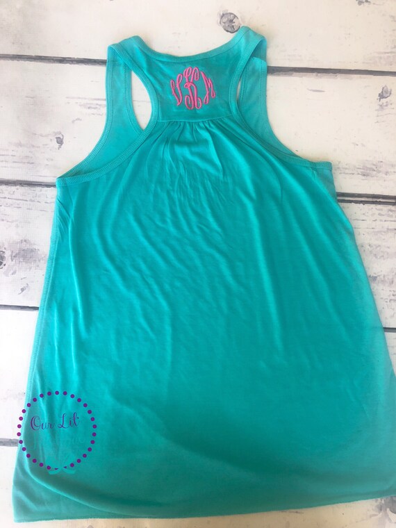 Monogram Tank - Monogram Tank Top - Womens Monogram Shirt - Summer ...