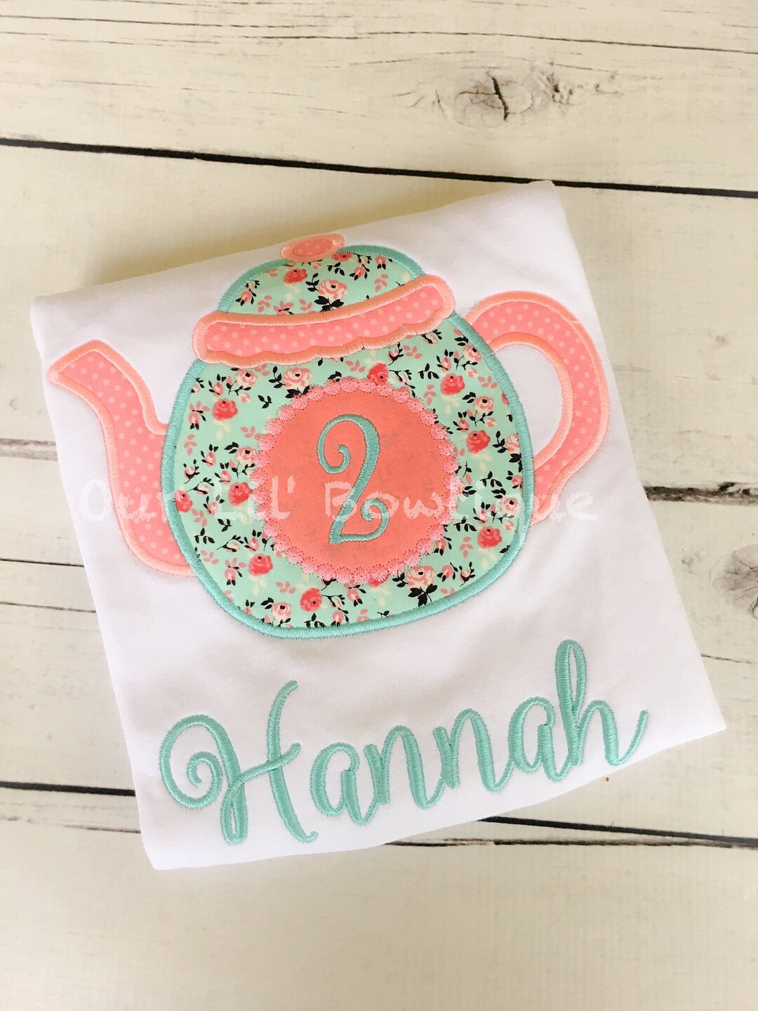Teapot Birthday Shirt: Floral Tea Party Outfit - Etsy