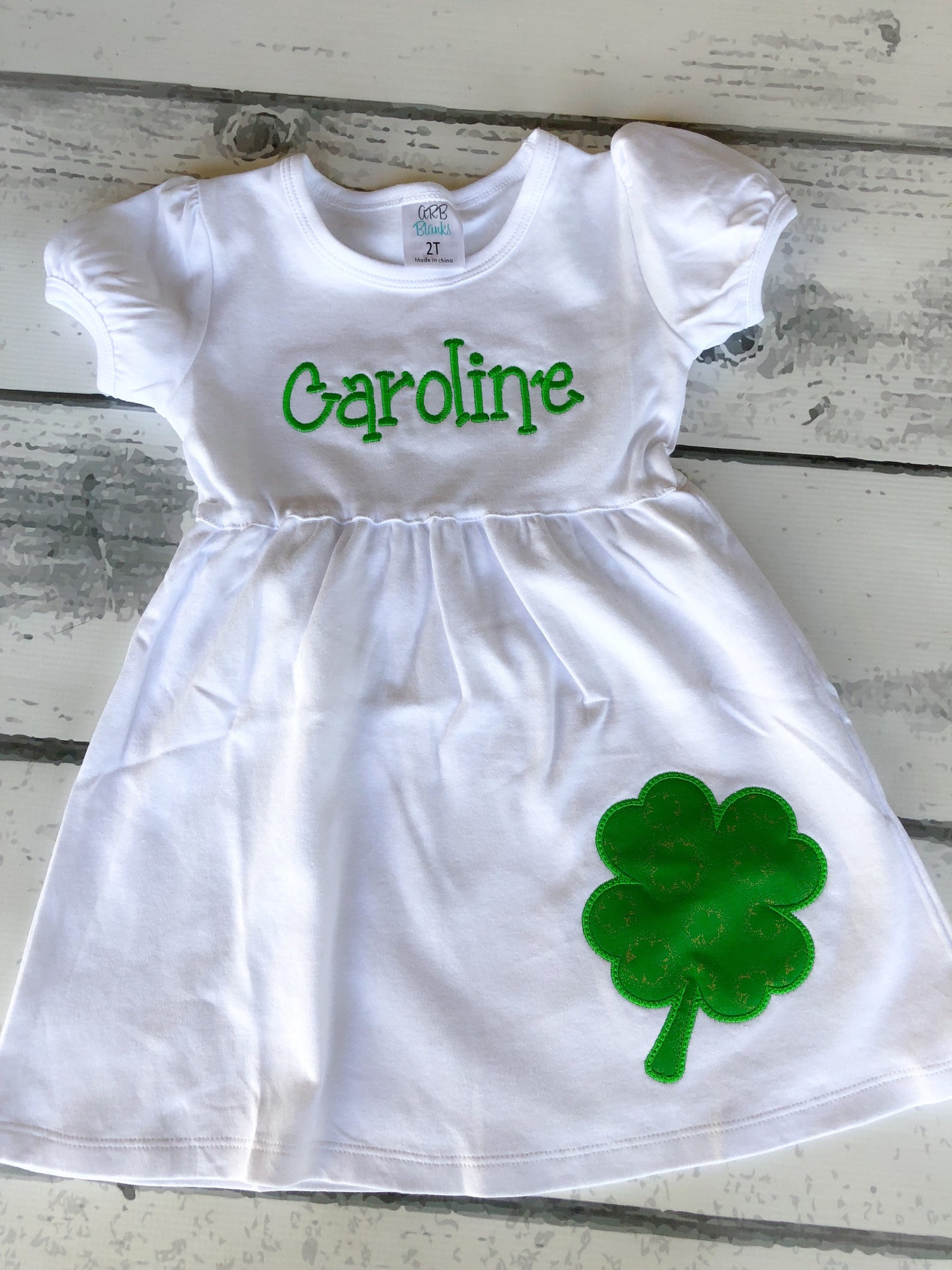 Four Leaf Clover Dress Girls St. Patricks Day Dress - Etsy