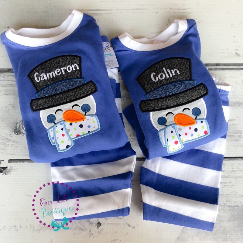 Snowman Pajamas - Etsy