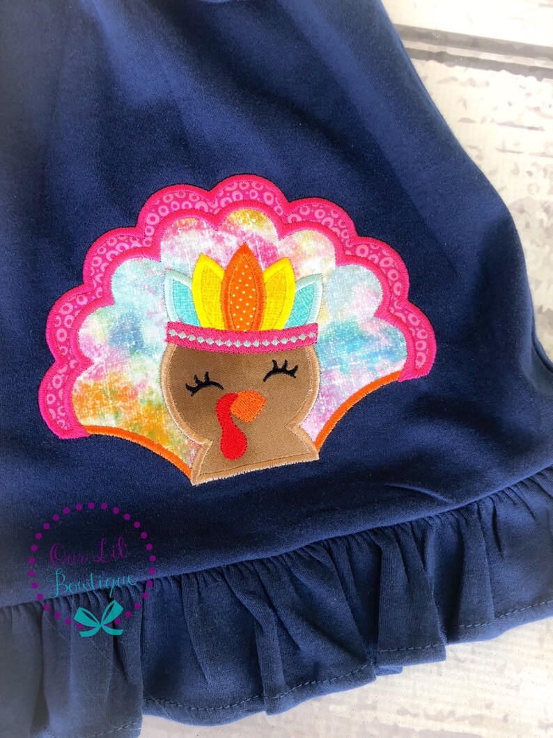 Girl Turkey Dress Girls Thanksgiving Shirt Turkey Girl - Etsy