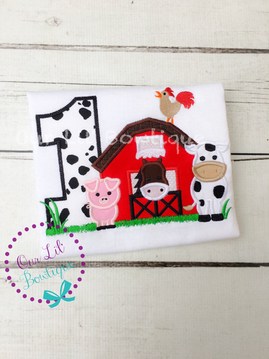 Farm Birthday Shirt Personalized Cow T Shirt Farm Shirt - Etsy