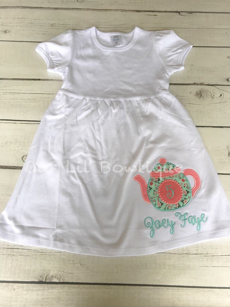 Teapot Birthday Shirt: Floral Tea Party Outfit - Etsy