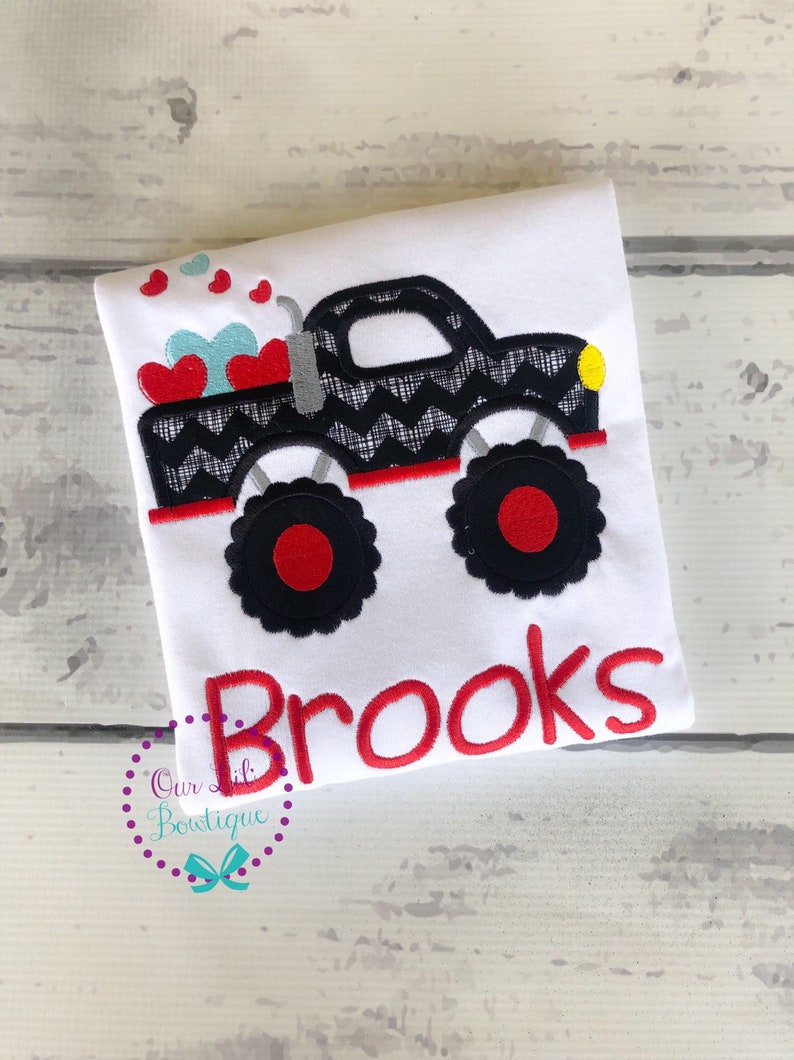 Valentine Monster Truck Boy's Monster Truck | Etsy