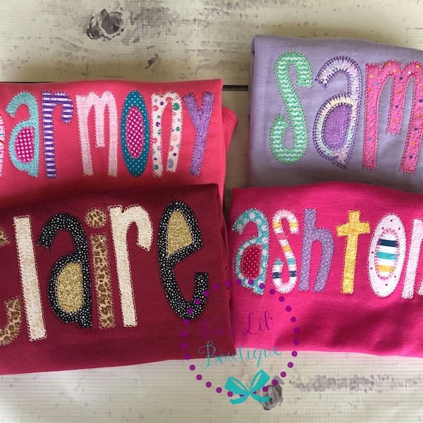 Applique Name - Etsy