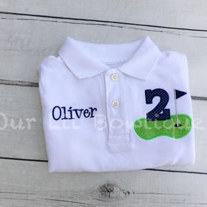 Golf Polo Birthday Shirt - Boys Birthday Shirt - Hole in One Birthday ...