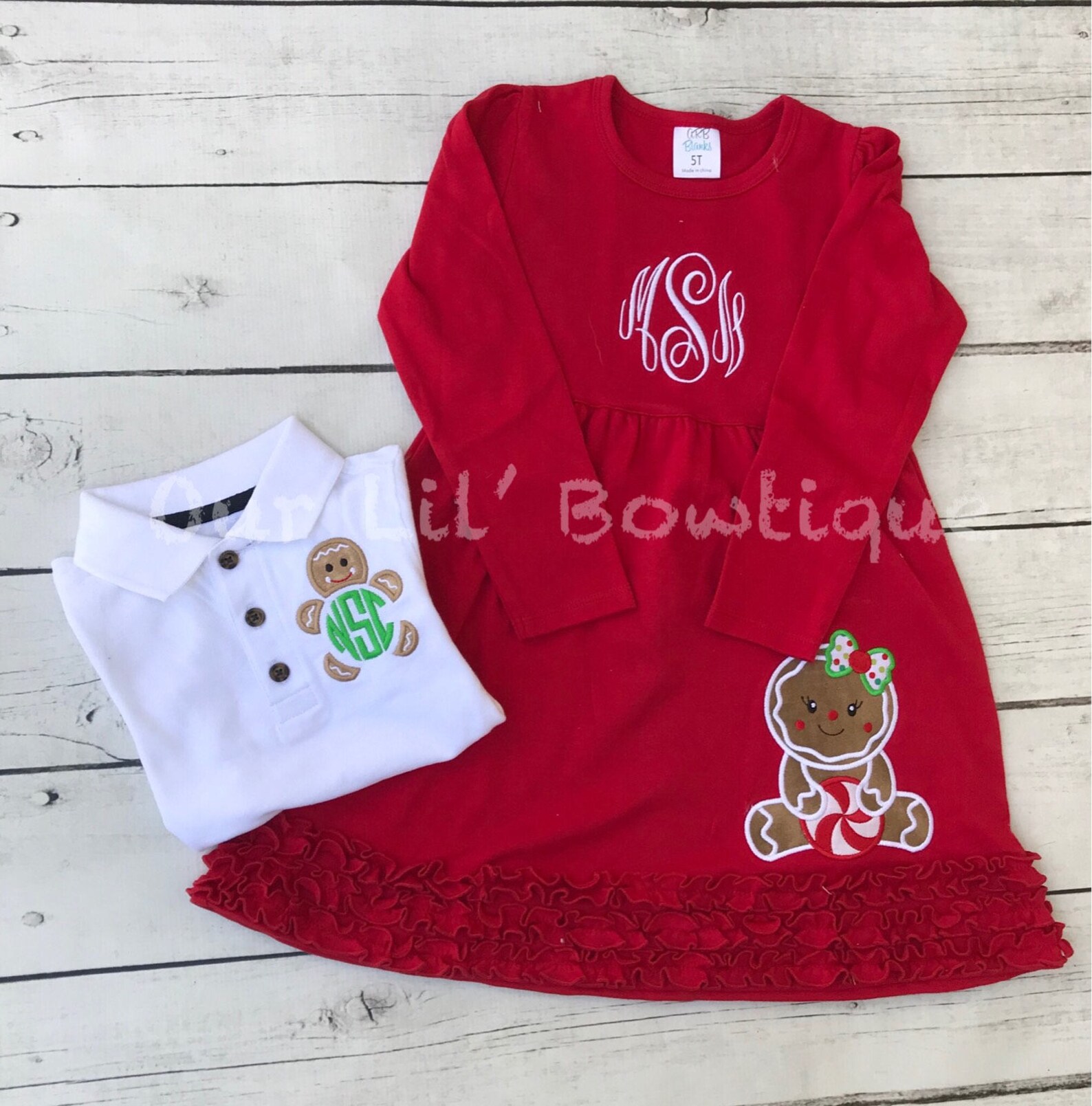 Gingerbread Christmas Shirt - Girls Christmas Dress - Gingerbread Shirt ...