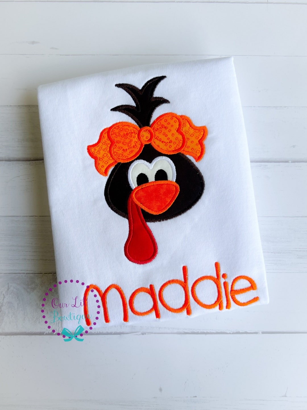 Turkey Hairbow Shirt Girls Thanksgiving Shirt Turkey Girl Thanksgiving ...