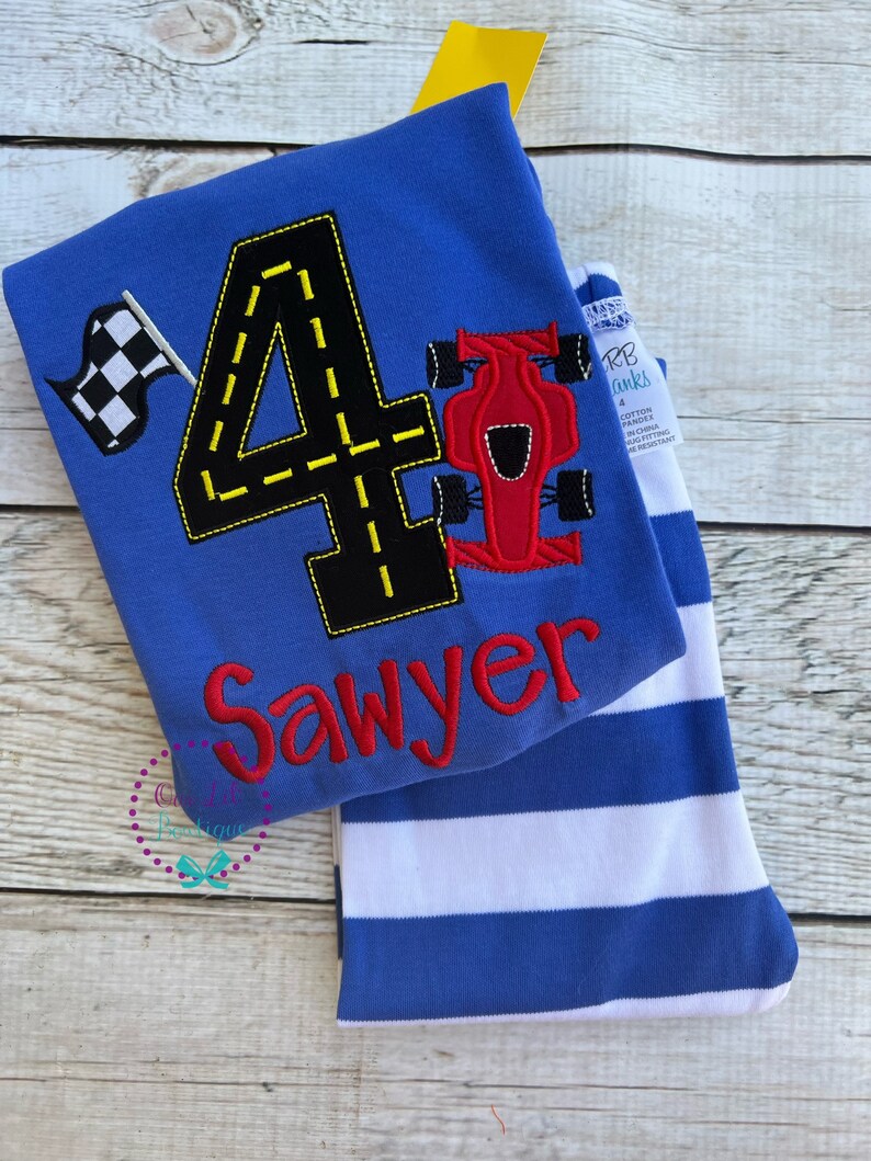 Race Car Pajamas - Car Pjs - Race Car Birthday - Personalized Birthday ...