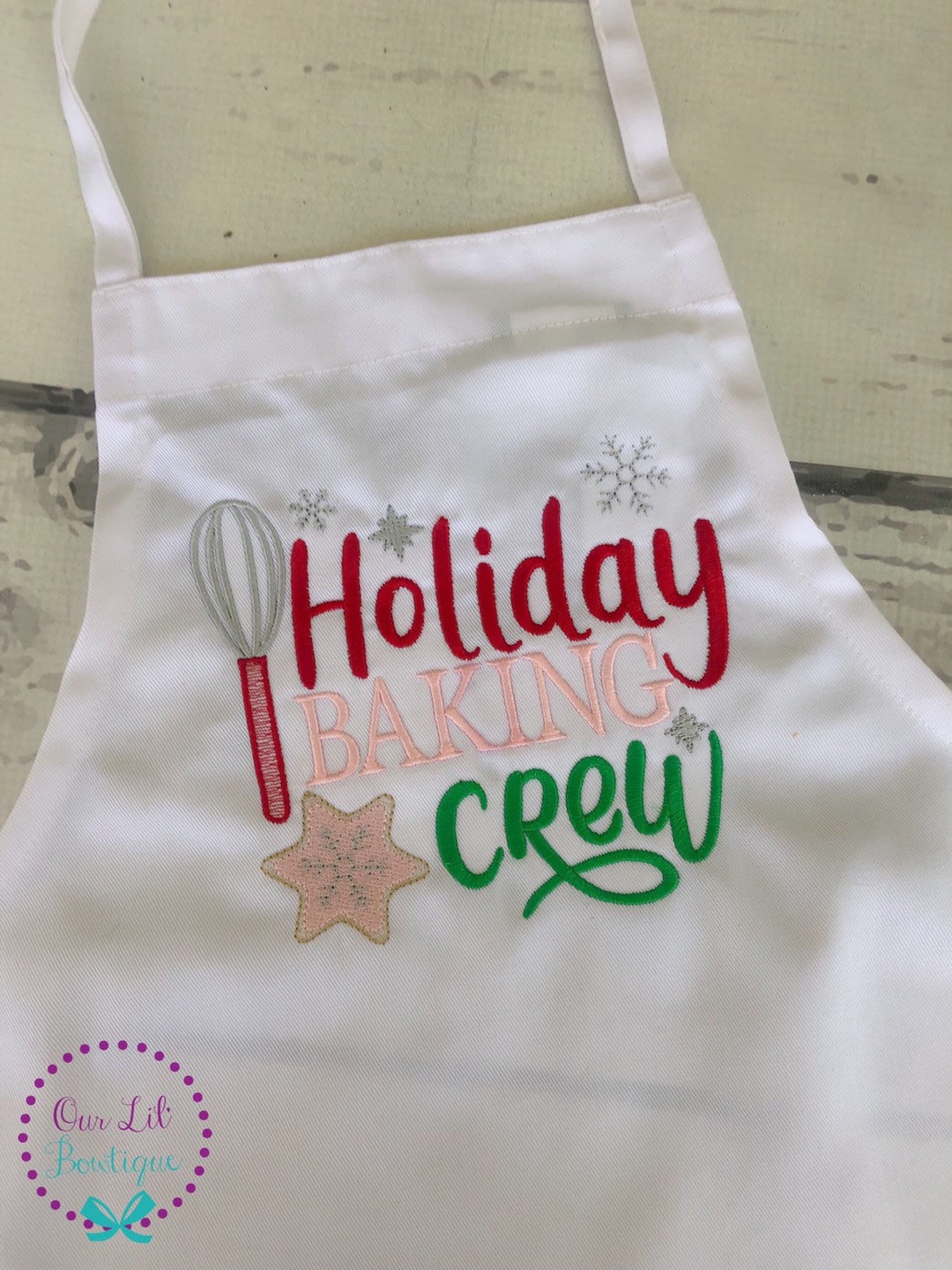 Holiday Baking Crew Apron - Personalized Apron - Personalized ...
