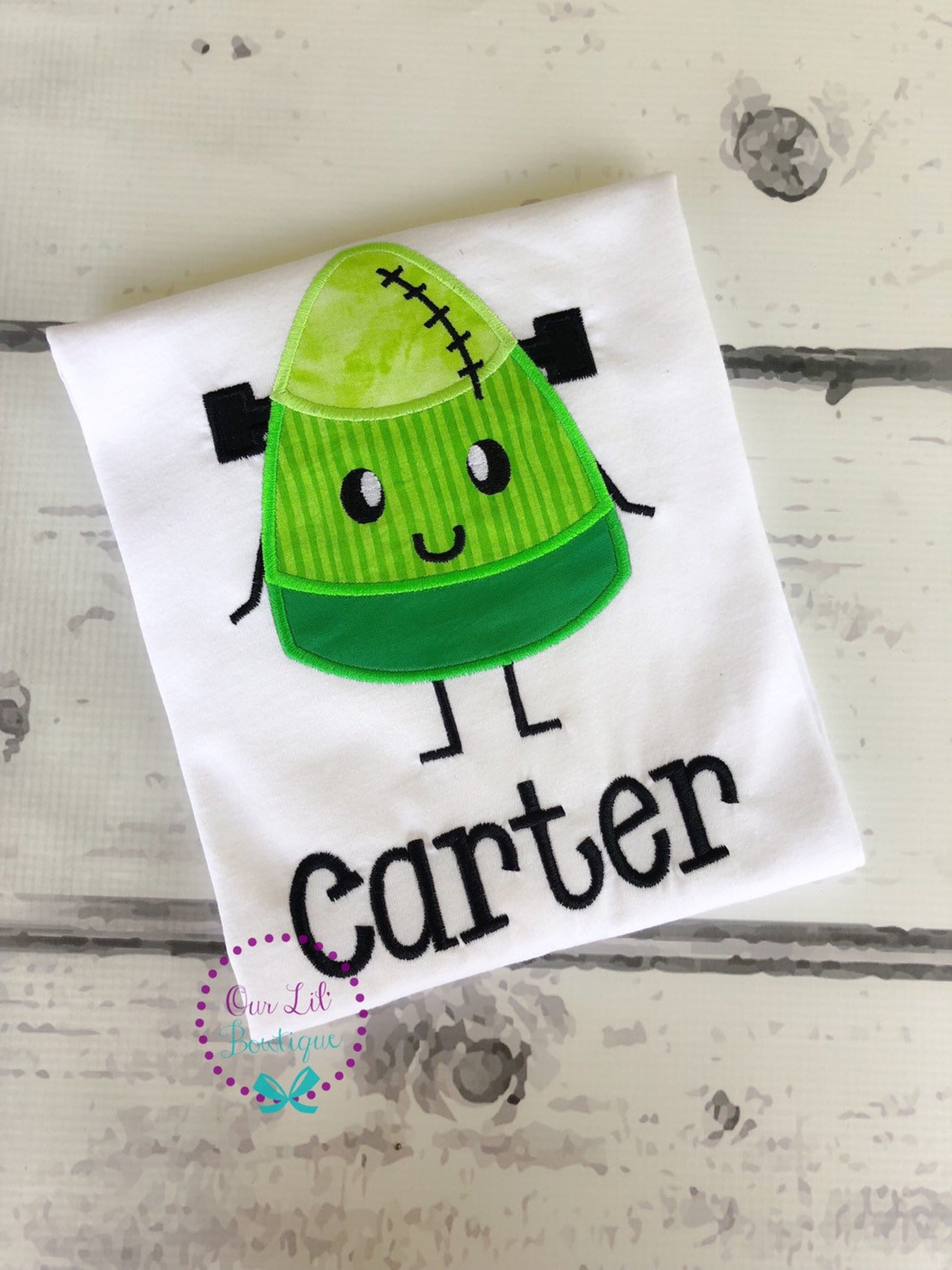 Candy Corn Frankenstein Halloween Shirt Boy Halloween Shirt | Etsy