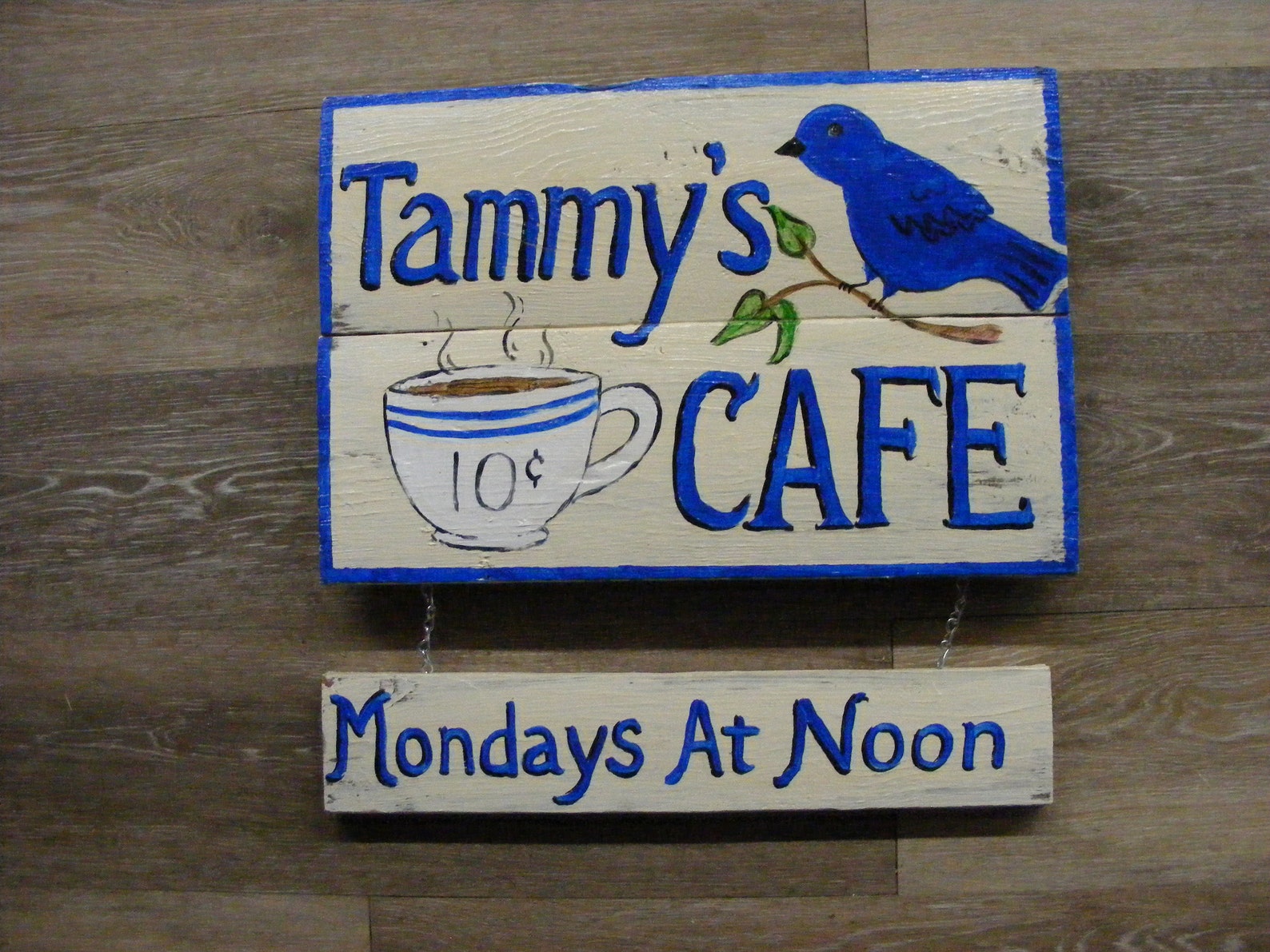 Blue Bird Cafe Sign... Customize It - Etsy