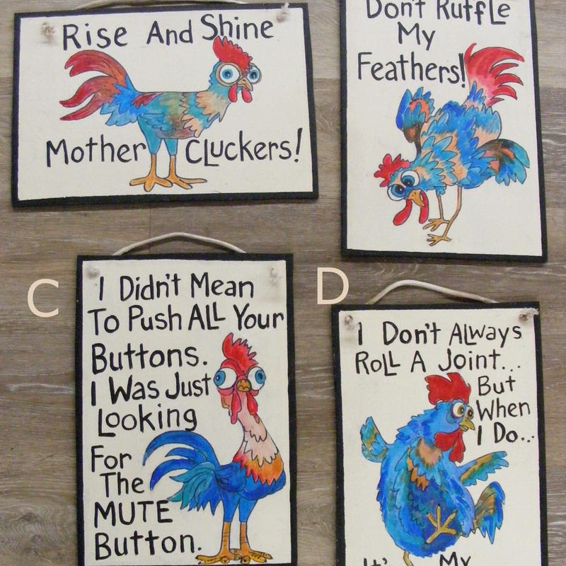 Funny Chicken Sign - Etsy