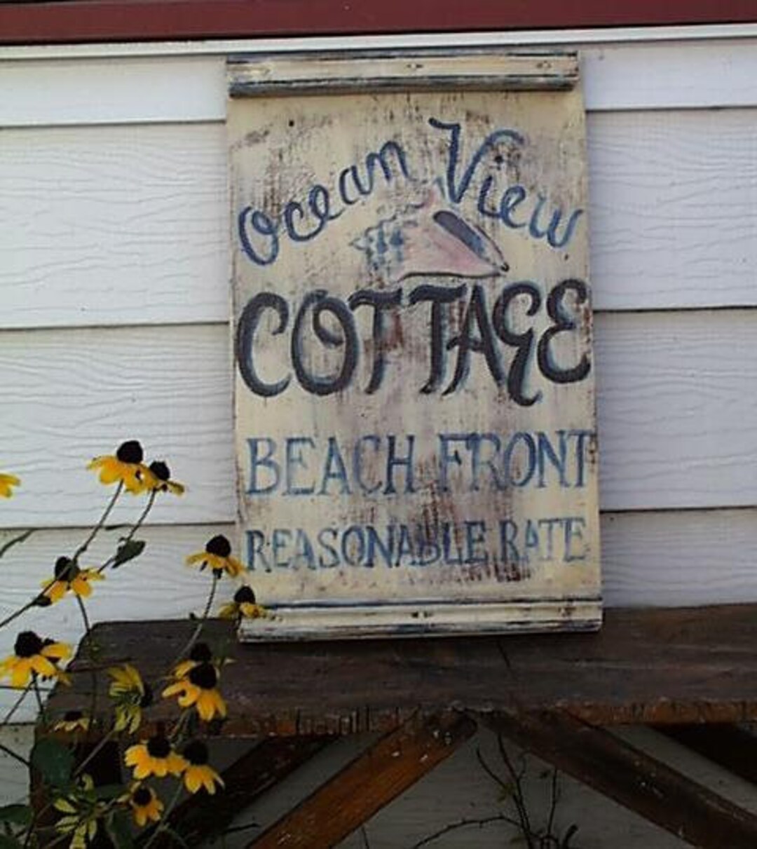 Ocean View Cottage Sign--customizable - Etsy